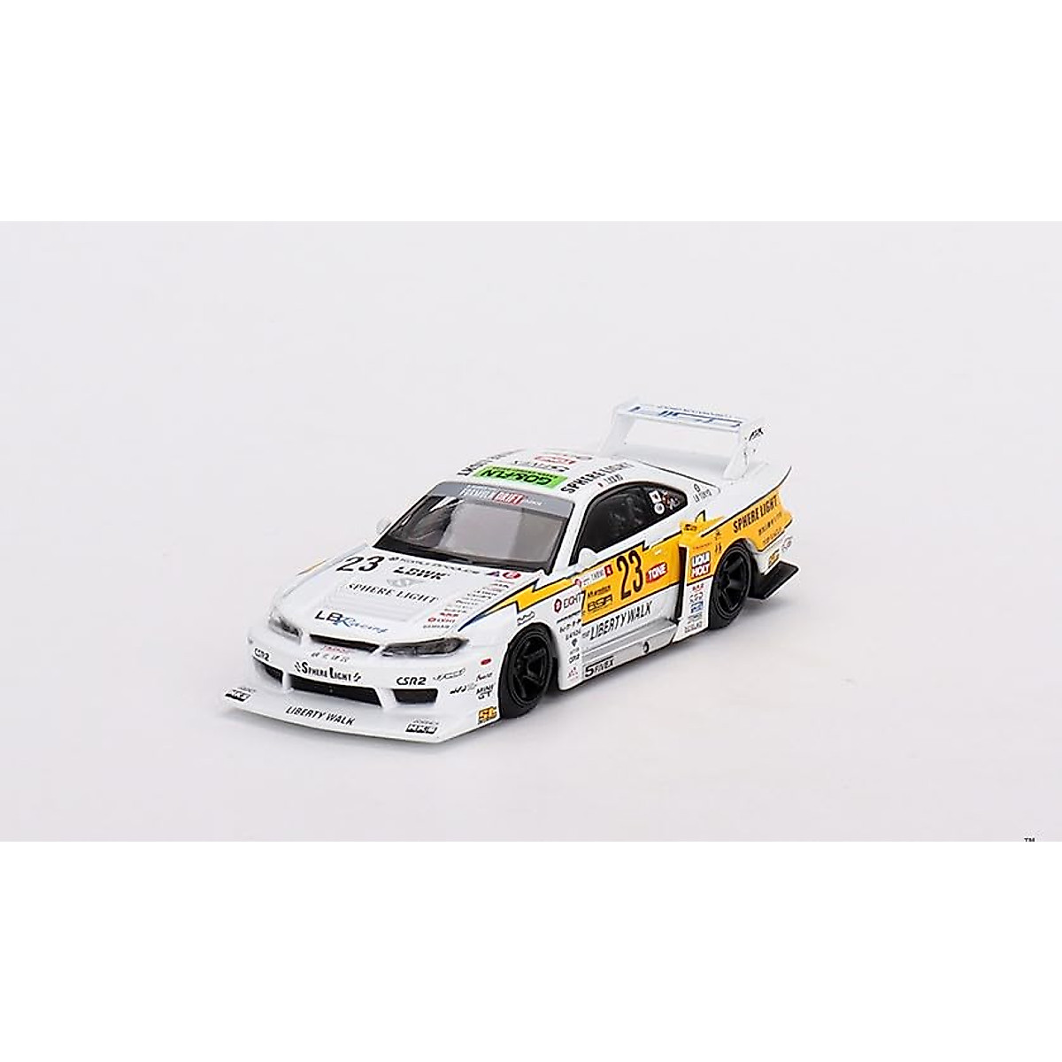 True Scale Miniatures Model Car Compatible with Nissan S15 Silvia LB-Super Silhouette #23 2022 Goodwood Festival of Speed Limited Edition 1/64 Diecast Model Car MGT00618, Purple