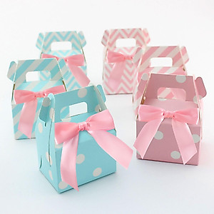 HINZIC 20pcs Pink Twist Tie Bow, 3.5" Premade Gift Bow Decor, Small Satin Ribbon Bowknot for Wrapping Gift Candy Bakery Cookies Treat Bags