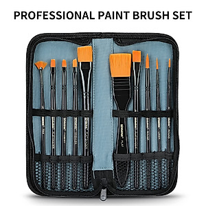 69 Pcs Artists Painting Set with Wood Box Easel，48×12ML Acrylic Painting Set, Canvas 9x12 inches, Wood Palette, Palette Knife Art Supplies, Paint Set for Adults Beginners