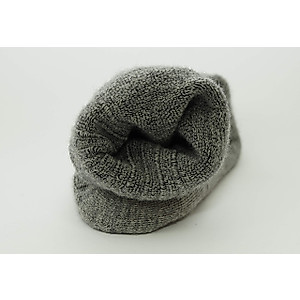 Luxury Thermal 80% True Merino Wool Socks-Over Calf, For Boots, Hiking,Ski &Home Light Gray