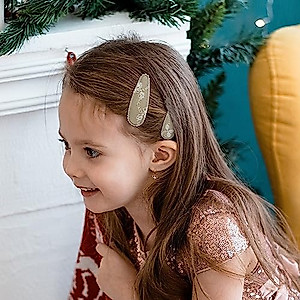 20pcs Hair Clips for Baby Girls, Floral Pattern Hair Barrettes, Cloth Wrapped Snap Hair Pins, Hair Accessories for Kids Infants Teens Toddler Girls Women (Floral-B)