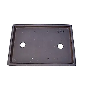 Oversize Large Unglazed 32" Rectangular Flat Yixing Purple Clay Ceramic Bonsai Pot(PA63-31)