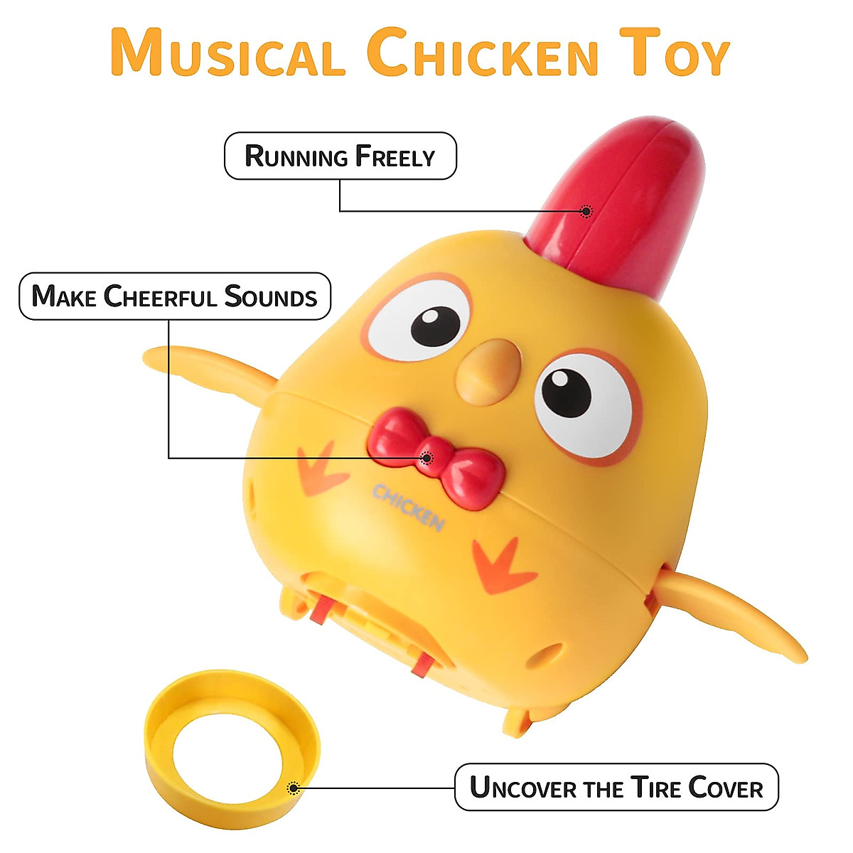nicknack Easter Musical Toys Dancing Walking Baby Light Up Toy with Light & Sounds Toy for Toddler Early Educational Learning Music Sound Toys Infants Birthday Gift