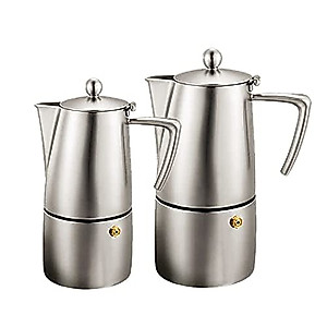 Cuisinox Milano Stainless Steel Moka Pot Espresso Coffee Maker, 10-Cup