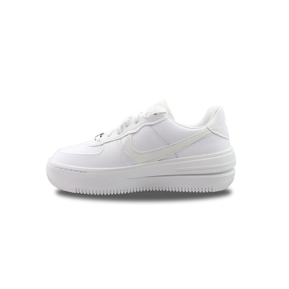 Nike Womens Air Force One PLT.AF.ORM Sneakers (White/Summit White-White-White, 9)
