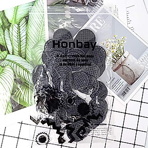 Honbay 100PCS Plastic Flower Pot Hole Mesh Pad Prevent Soil Loss Breathable Gasket Drainage Netting for Bonsai (45mm/1.8 Inch)