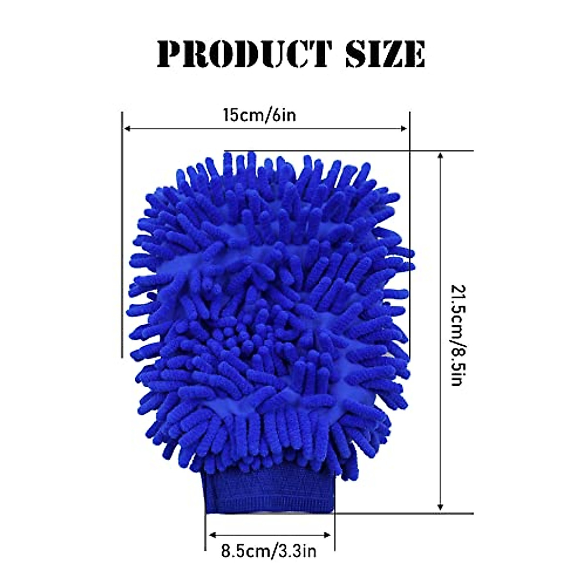 Chihutown 5 Pack Premium Chenille Microfiber Wash Glove, Double Sided Scratch-Free Car Wash Mitt, Soft Car Wash Sponge, Microfiber Wash Mitt for Car Cleaning