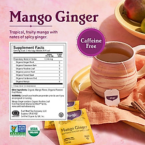 Yogi Tea Ginger Tea Variety Pack - 16 Tea Bags per Pack (3 Packs) - Caffeine-Free Digestive Teas - Organic Ginger Teas - Includes Ginger Tea, Mango Ginger Tea & Lemon Ginger Tea