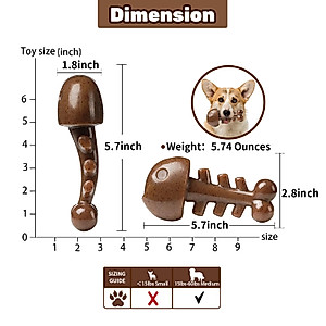 MewaJump Dog Chew Toy for Aggressive Chewers Indestructible Fish Bone Toys, Durable Entertainment Heavy Duty Toys for Teething, Tough Extreme Chewers Toy for Medium/Large Breed Dogs