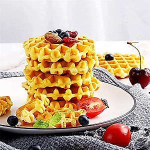 USEFUL PICKS Mini Waffles Maker for Individual, Easy to Clean, Non-Stick Surfaces, 5 Inch, Red