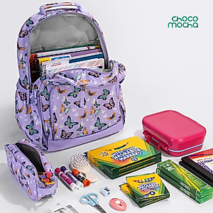 Choco Mocha Preschool Backpack for Girls Flora Backpack for Toddler Girls Preschool Backpacks for Girl Bookbag 14 inch Prek Backpack for Kids with Chest Strap Child 2-4 3-5 Gifts, Blue