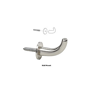 C.R. Laurence DRH1BN CRL Brushed Nickel Designer Robe Hook