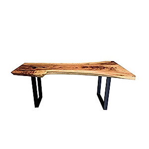 Solid Wood Live Edge Farmhouse Table 79″ x 26.5″-40.5″ x 3″