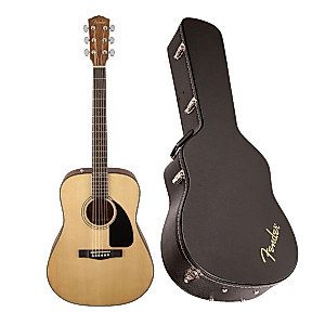 Fender CD-60 Dreadnought V3 Acoustic Guitar, with 2-Year Warranty, Natural, with Case