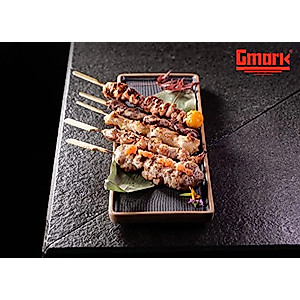 Gmark Bamboo Paddle Skewers 12" 100pc/Bag, Kabob Skewers, BBQ Skewers for Outdoor Grilling GM1075