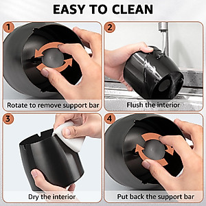 HONZUEN Ash Tray with Lid, Windproof Rainproof Ashtray for Outside Patio, Stainless Steel Covered Ashtray for Home Office Outside Patio Balcony (Extra Large)