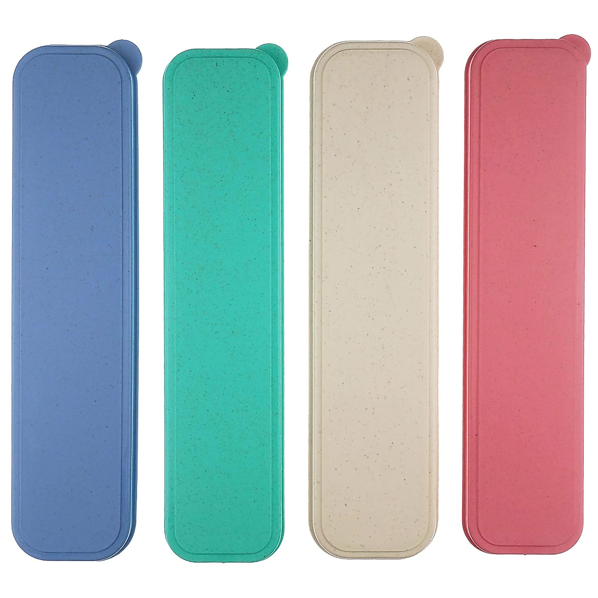 Zelerdo 4 Pack Portable Travel Tableware Storage Box Case for Cutlery Kit (4 Colors)