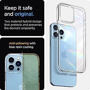 Spigen Ultra Hybrid [Anti-Yellowing Technology] Designed for iPhone 13 Pro Max Case (2021) - Crystal Clear