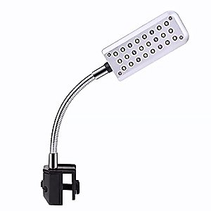 Goehiaul Aquarium Light Clip on Fish Tank Lighting Small Fish Light for Rimless Fish Tanks, White and Blue LEDs