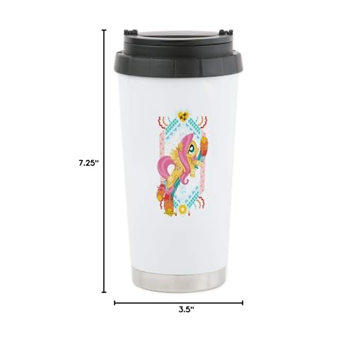 CafePress My Little Pony Fluttershy Feathers Mugs 20 oz. Insulated Stainless Steel Coffee Tumbler