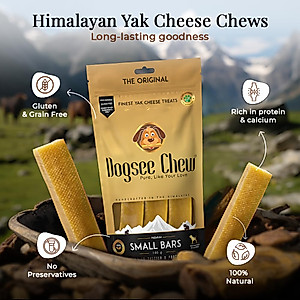 Dogsee Himalayan Yak Cheese Dog Chews (Small - 3 & XL - 3 Chews) | No Preservatives | Rich in Protein & Calcium | Premium Dog Dental Chews
