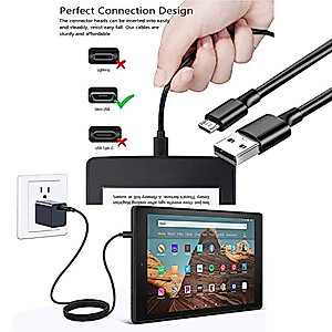 2 Pack Charger Charging Cable Cord for Samsung Galaxy Tab A 8.0" 7.0" 9.7" 10.1",E,S,S2,3,4,Tab 3 4, SM-T280 350 580 113 377 560 713 230 530 Tablet, Note 4 5, S7 S6 J7 J3 Micro USB Power Cord