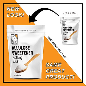 It's Just - Allulose, Sugar Substitute, Keto Friendly Sweetener, Non-Glycemic, Non-GMO (11oz)