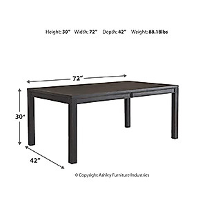Signature Design by Ashley Jeanette Rectangular Dining Room Table, Black