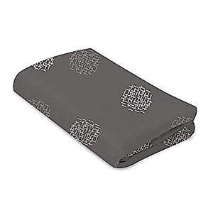 4moms Breeze Playard Sheets, for Baby Bassinets and Furniture, Machine Washable and 100% Cotton, White & Grey, 2 Pack