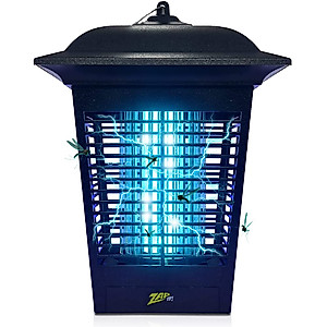 ZAP IT! Electric Bug Zapper Lantern - Indoor and Outdoor Plug-in 360 Degree Mosquito Control, Insect and Fly Killers | UV Light and Electric Shock Mosquito Killer Lamp | Includes Bug Collector