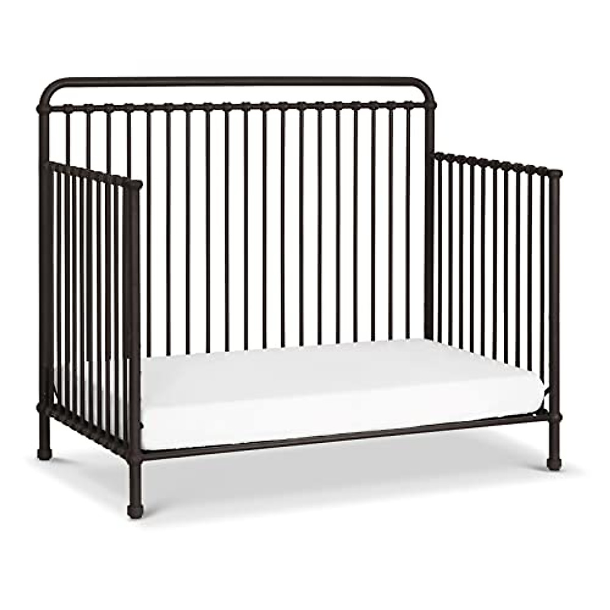 Namesake Winston 4-in-1 Convertible Metal Crib in Vintage Iron, Greenguard Gold Certified