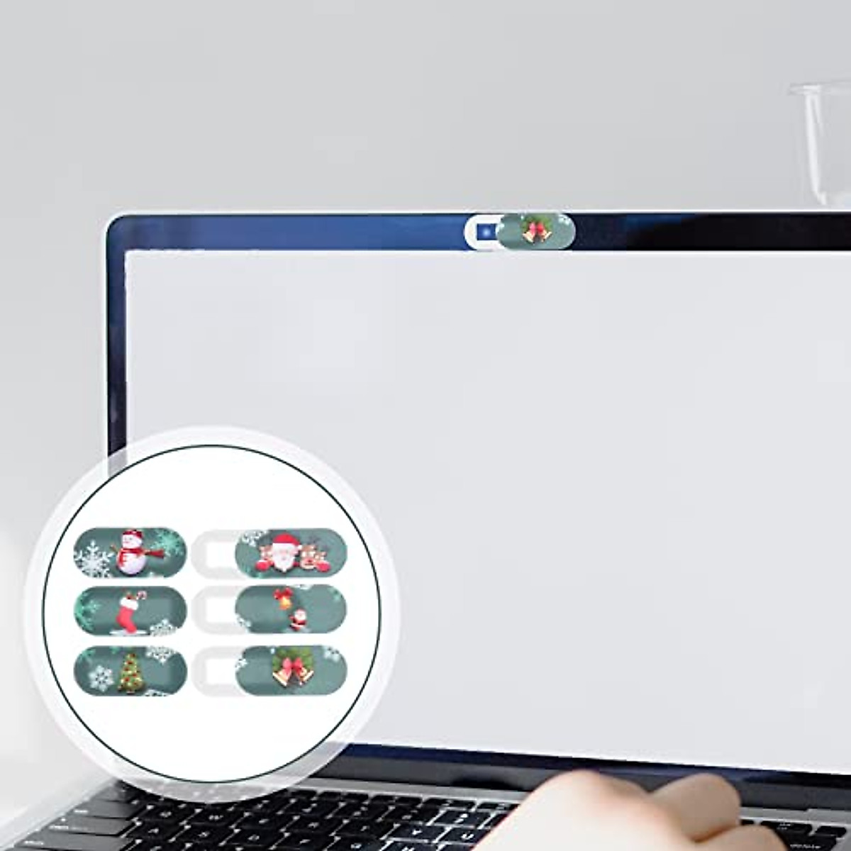 Gatuida 6pcs Christmas Camera Cover Camera for Computer Laptop Camera Laptop Protector Webcam Slide Blocker Webcam Blocker Protector Webcam Privacy Lens Protectors Camera Shield Cover Abs