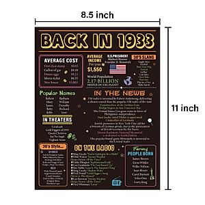 Ulbeelol Big Birthday Card, Back in 1933 Card, Oversize 91st Bday Card for Aunt, Classic 91st B-day Card for Parents Mom Dad Grandma Grandpa...