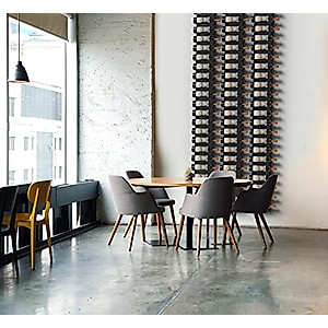 Jagged Ridge Wine Rooms Wall-Mounted Metal Wine Rack - 36 Wine Bottle Holder, Modern, Matte Black, Designed in Canada by Wine Enthusiasts