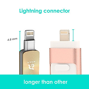 iKlips Duo+ Apple Lightning Flash Drive 128GB Gold