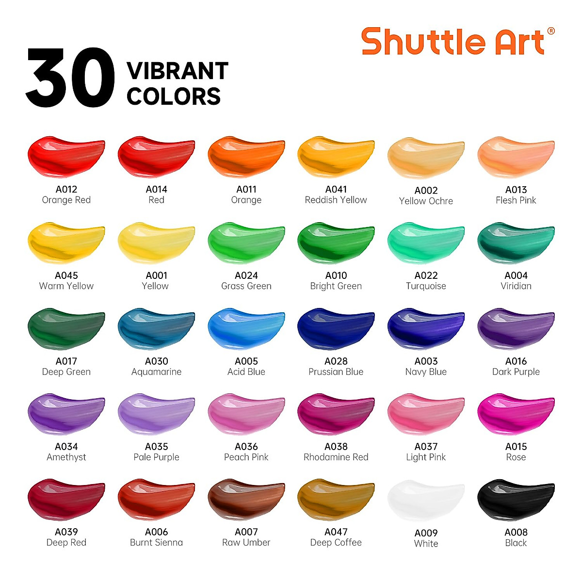Shuttle Art Acrylic Painting Set, 59 Pack Professional Painting Supplies with Wood Tabletop Easel, 30 Colors Acrylic Paint, Canvas, Brushes, Palette, Complete Painting Kit for Kids, Adults, Artists
