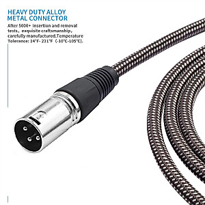 BIFALE XLR Cable 25ft, Heavy Duty Hybrid Braided XLR Patch Cable 3Pin XLR Male to Female Multi-Colored Microphone Cable Balanced Mic/Snake Cord - 10Pack (TOP Series)