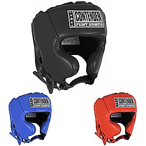 Contender Fight Sports Competition Boxing Headgear with Cheeks Black, Large