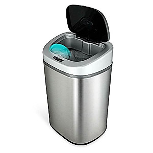 Automatic Touchless Kitchen Trash Can with Lid, Motion Sensor Trash Can for Kitchen, Bathroom, Living Room and Office, 21.1 Gallon/ 80 Liter, Stainless Steel…