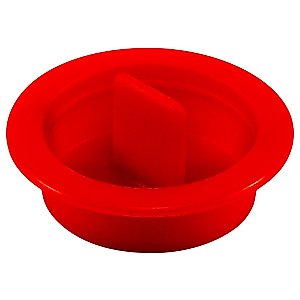 Caplugs ZCPT6XWQ1 Plastic Center Pull Tab Tapered Plug. CPT-6XW, PE-LD, Cap OD 0.78" Plug ID 0.625", Red (Pack of 100)