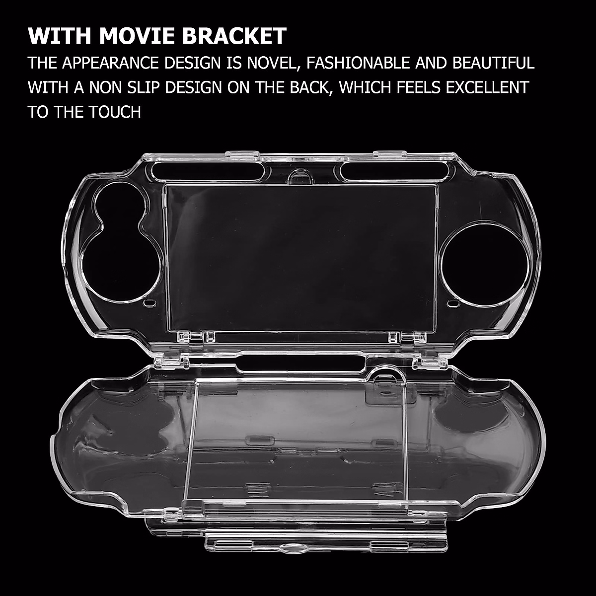 Stylish Shockproof Transparent Protective Case with Movie Bracket for 3000, Prevent Slipping