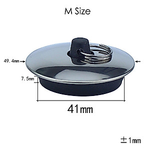 3 Size Universal Stainless Bathtub Drain Plug, Kitchen Bathroom Laundry Bar Water Stopper, Drain Stopper for Bathtub and Bathroom Sink Wash Basin Bounce