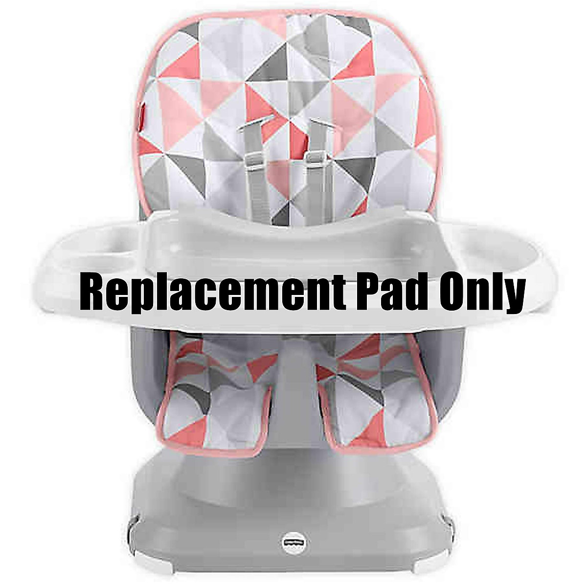 Replacement Cover for Fisher-Price Space Saver High Chair Rosy Windmill FLG98 ~ Replacement Cotton/Foam Pad ~ Pinks, Rose, White and Gray