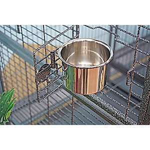 Double Cage with Center Divider for Bird Parrot Aviary W64xd32xh73