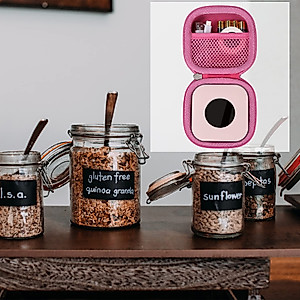 khanka Hard Travel Case Replacement for Phomemo Q30 Q30S Q31 Q32 Label Maker Machine Mini Bluetooth Portable Sticker Printer Maker, Case Only (Pink)