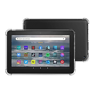 REASUN Case for Kindle Fire 7 2022 Release, Ultra Clear Soft Flexible Transparent TPU Shell Case Skin Bumper Back Cover for All-New Amazon Kindle Fire 7 Tablet 12th Generation 2022 Release, Clear