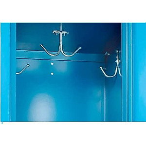 Global Industrial 2-Tier 6 Door Locker, 12"Wx12"Dx36"H, Blue, Assembled