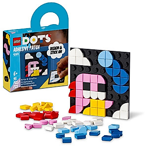 LEGO DOTS Adhesive Patch 41954 DIY Craft Decoration Building Toy Set for Girls, Boys, and Kids Ages 6+; Fun Sticker-Style Kit for Arts-and-Crafts Fans (95 Pieces)