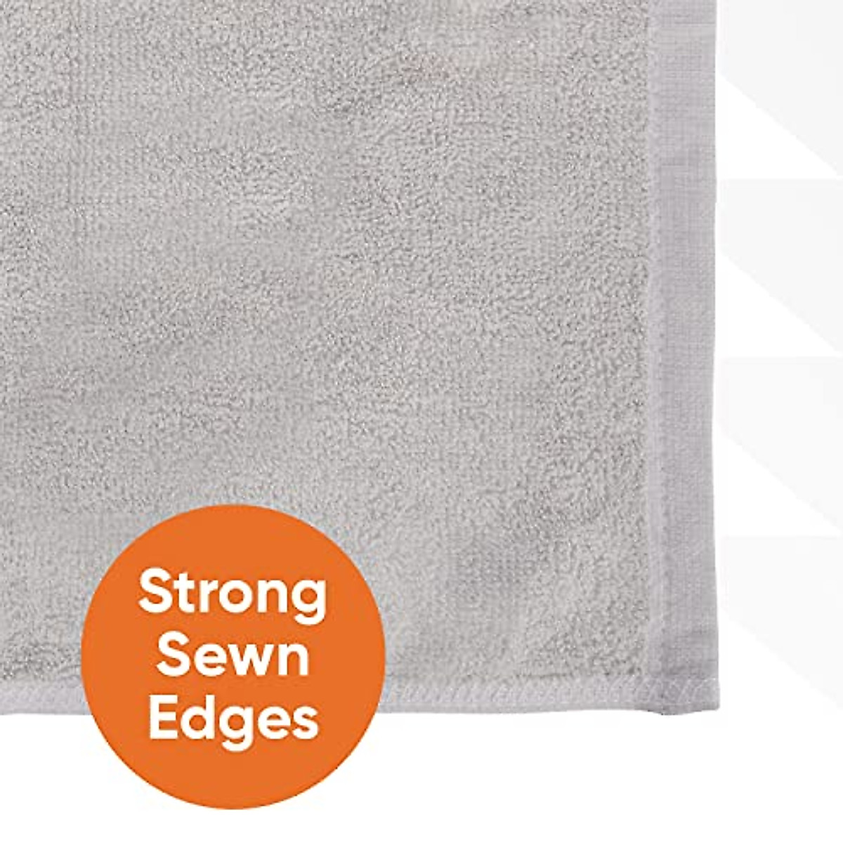 Superio Cotton Terry Washcloths Grey Towels 100% Cotton Cleaning Cloth 16" Rags Wash Clothes for Body and Face, Spa Towels, Multi Purpose (12 Pack)