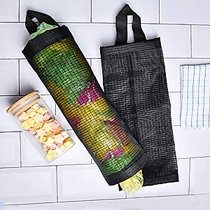 Supkiir Plastic Bag Holder, 4 Pack Grocery Bag Dispenser Foldable Washable for Kitchen Plastic Bag Storage